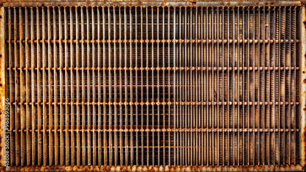 worn, texture,radiator grill, repair, Radiator grill with a rusty and ...