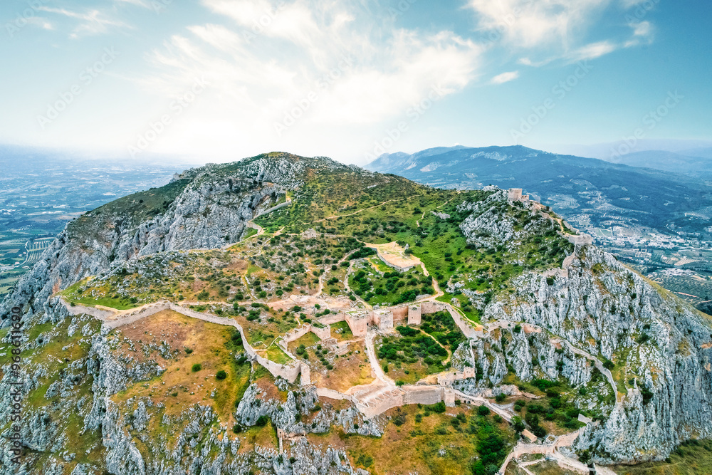 Poster Acrocorinth fortress, Upper Corinth, the acropolis of ancient ...