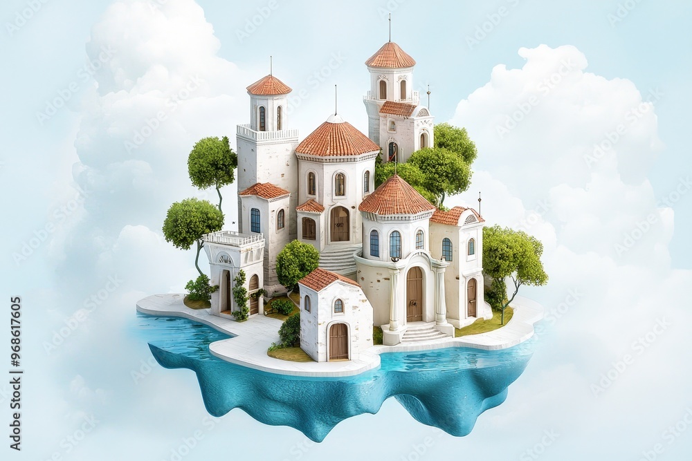 Whimsical, illustrated map of a fictional city, cartography ...