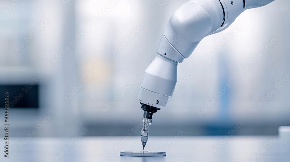 Smart Robotic Arm Showcasing Precision Motion Control in Manufacturing ...