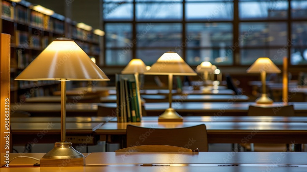 Study Lamps: Individual lighting fixtures on desks or study areas ...