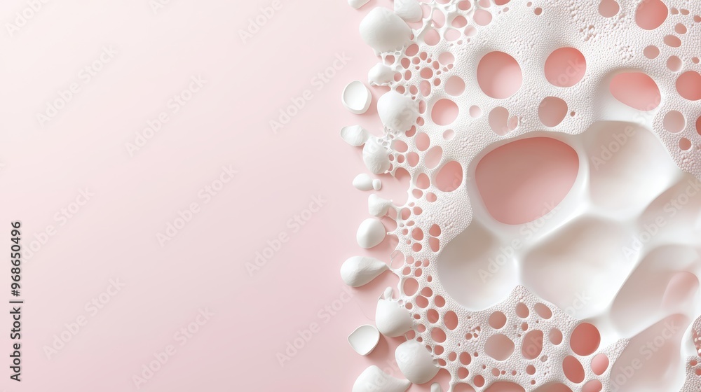 Cross-section of human bone showing porous structure, detailed anatomy, representing ...