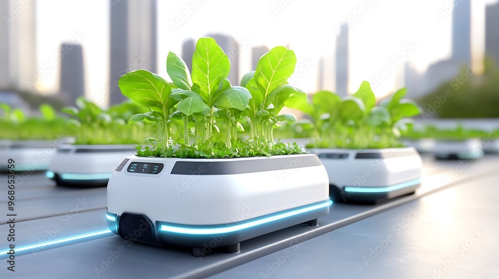 Robotic urban farming initiative creating automated community gardens ...