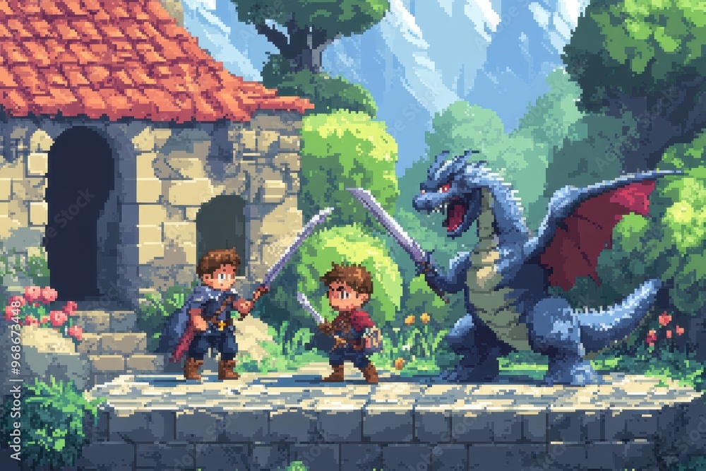 Pixel Knight and Archer Duo in Epic 16-Bit RPG Co-op Battle Against ...