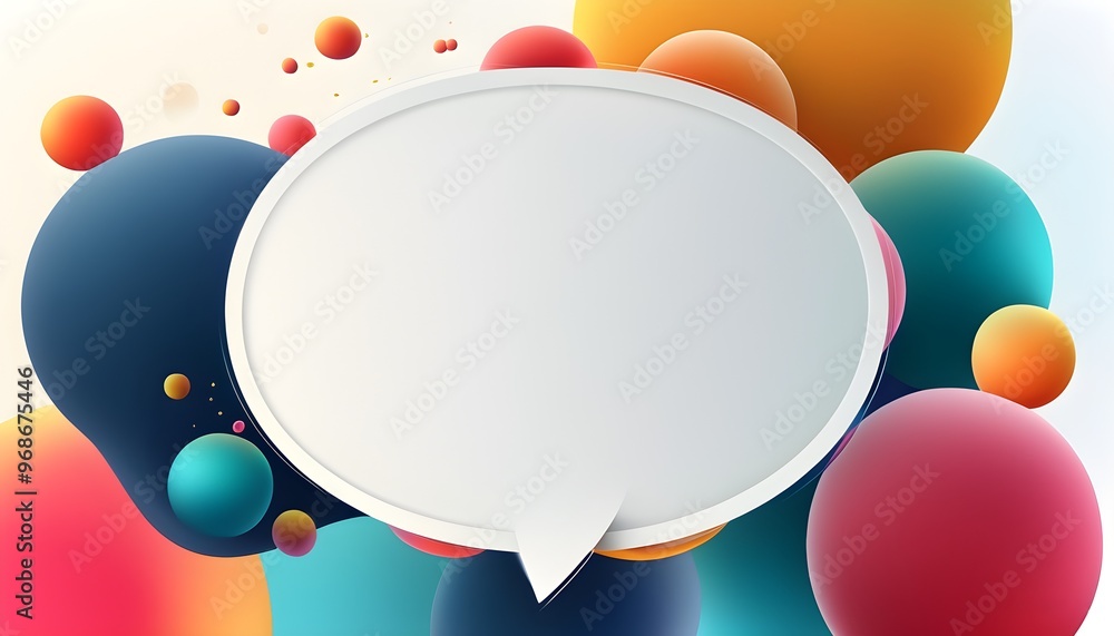 Colorful abstract speech bubbles with geometric shapes, perfect frames ...