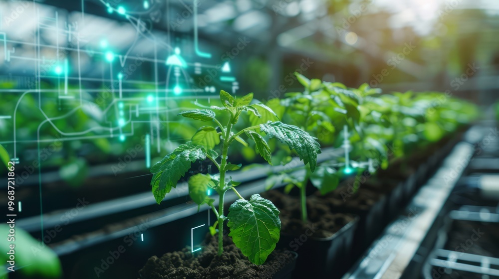 agricultural technology, automated farming systems monitoring crops in ...