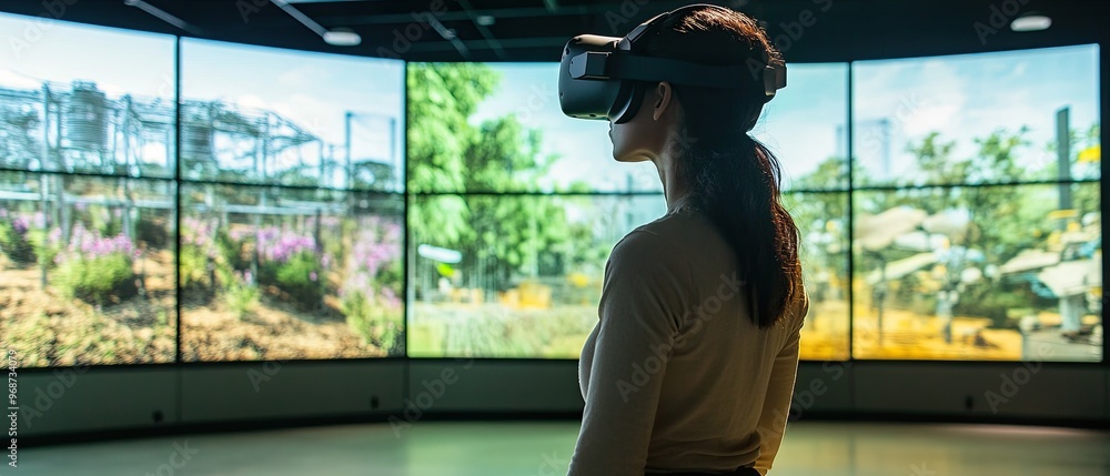 Virtual reality green tech education featuring immersive renewable ...