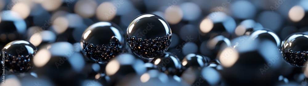 Floating Spheres in Free Space, a mesmerizing 3D render showcasing an ...