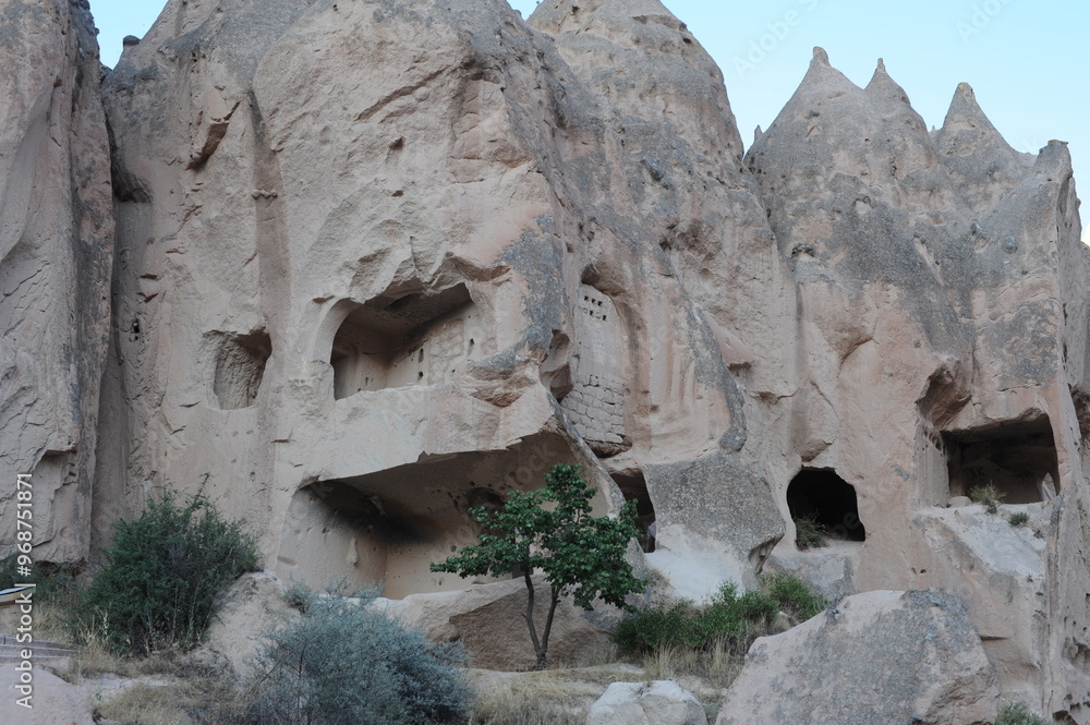 Caves in limestone (sandstone) mountains with rock-cut churches ...