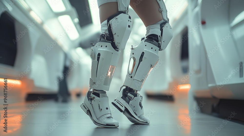 AI-powered exoskeletons helping with rehabilitation: A person ...