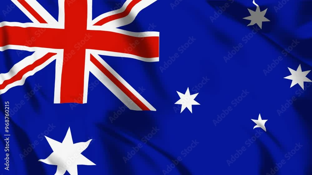 Australia Flag Background Animation, HD High Resolution Waving ...