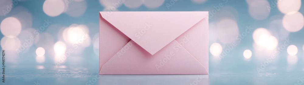 Pink envelope icon, empty design for mail or message representation ...