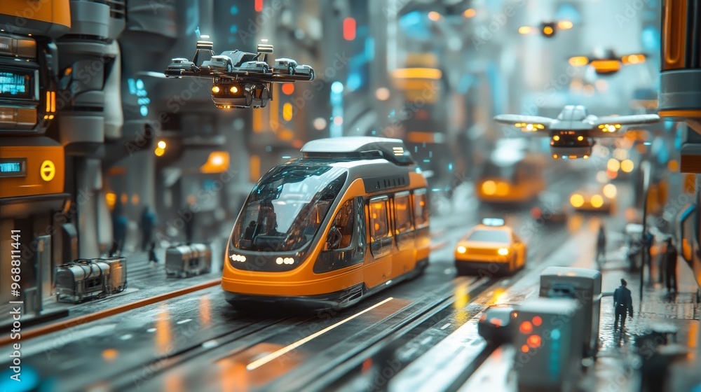 AI-powered public transportation systems managing both ground and ...