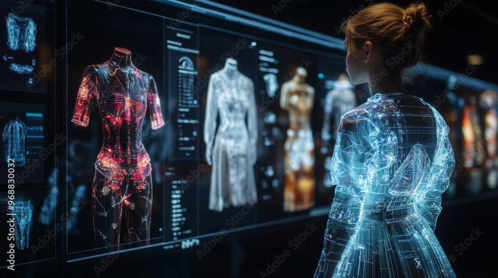 AI-driven virtual fashion design platforms creating unique garments in ...