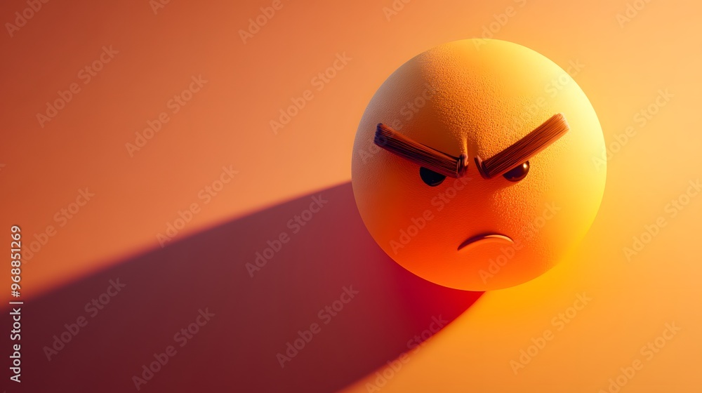 Skeptical face emoji with raised eyebrows, on a sleek, modern gradient ...