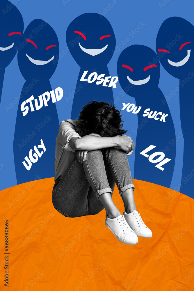 Trend artwork composite sketch image photo collage of crowd people ...