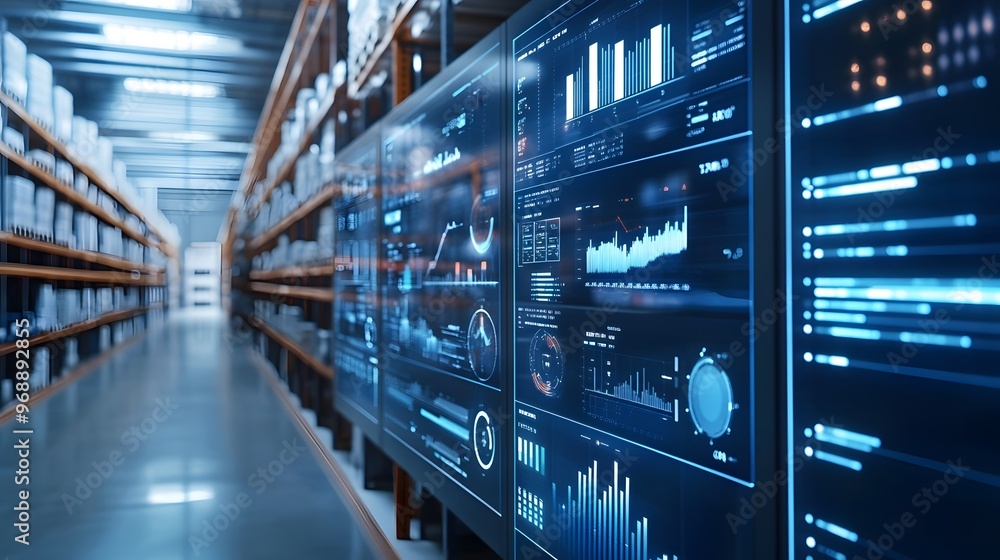 50. A large-scale inventory management system in a warehouse with real ...