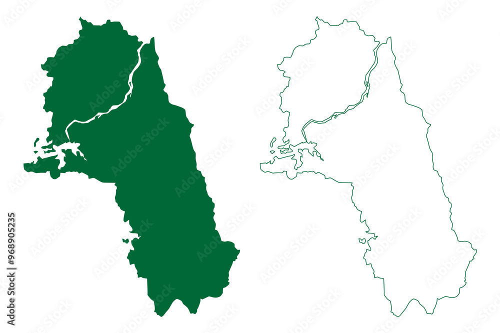 Dhamtari district (Chhattisgarh State, division, Republic of India) map ...