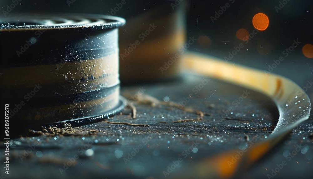 Cinematic backdrop with film grain, dust effects, subtle light leak ...