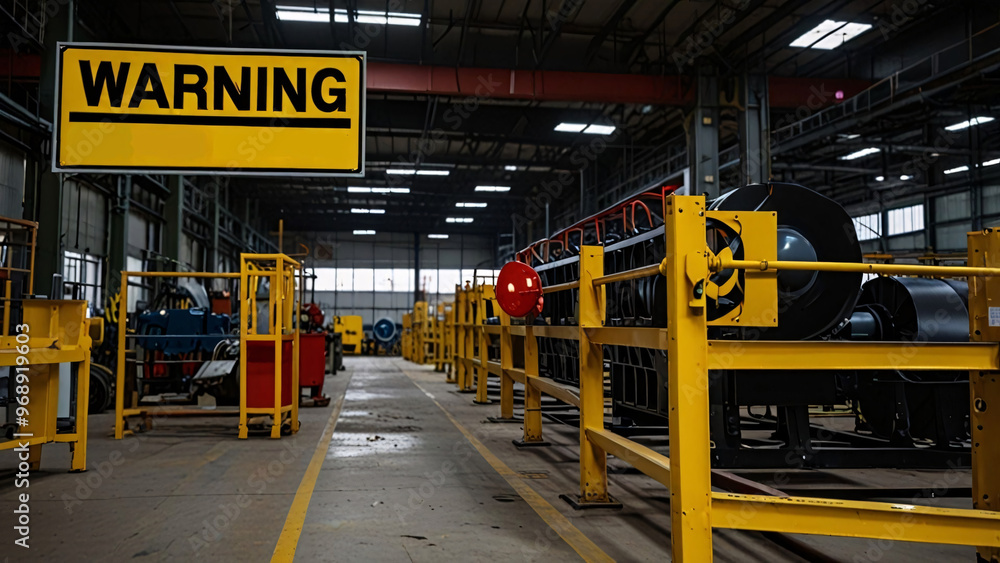 Sign warning safety industry factory background for template add text ...