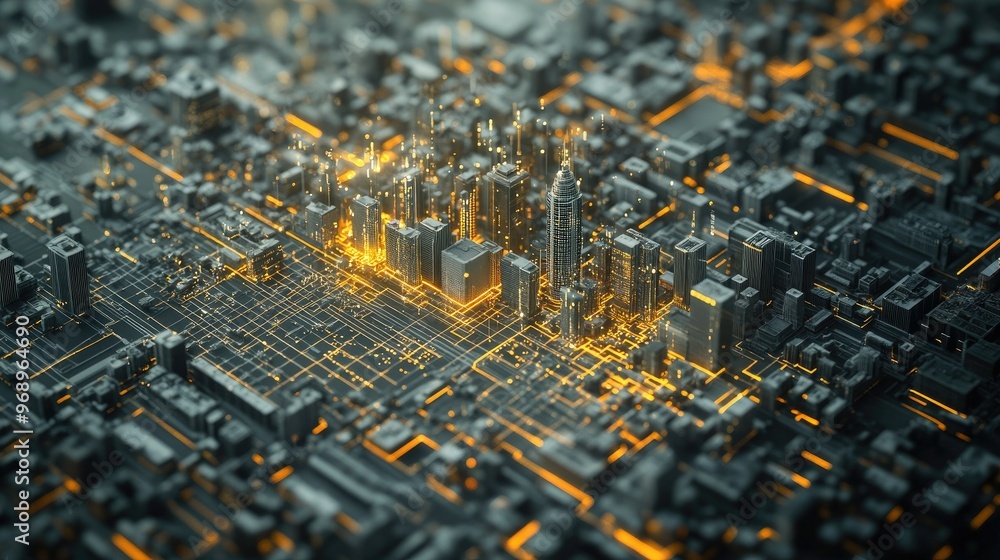 Digital community network visualization for a smart city, highlighting ...