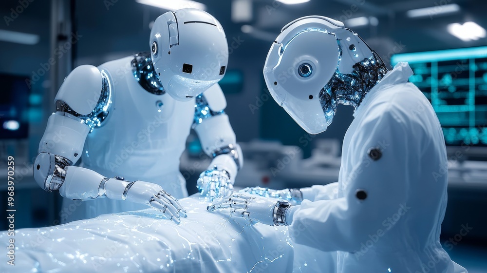 Autonomous AI-driven medical robots providing real-time surgical ...