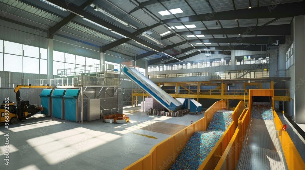 Innovative waste management facility with automated sorting and ...