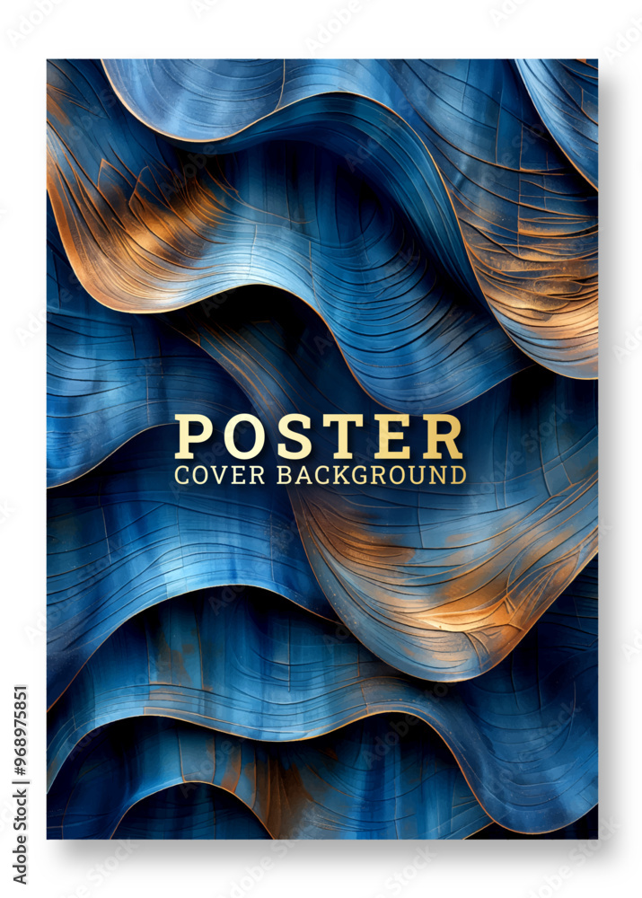 Abstract colorful wave art brochure cover template design, Luxury ...