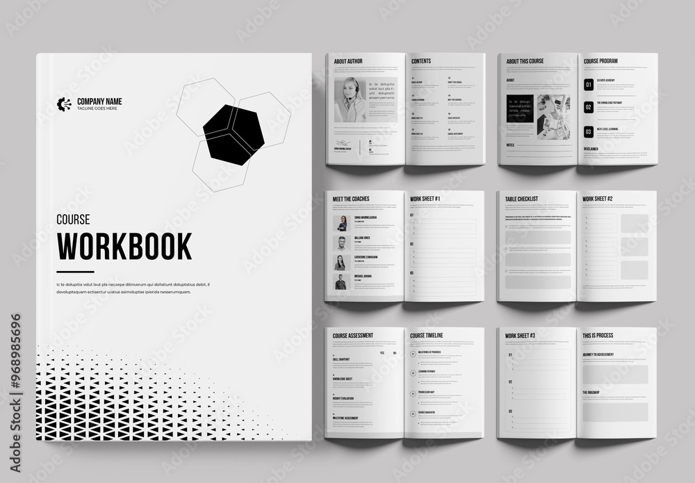 Course Workbook Template Stock Template | Adobe Stock