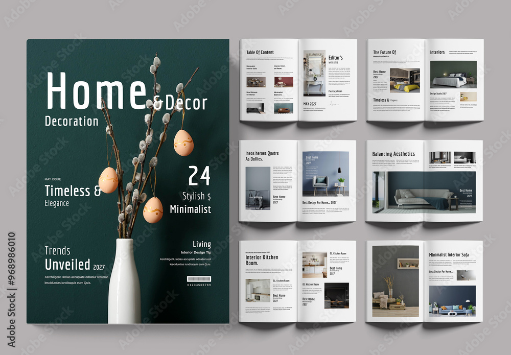 Interior Design Portfolio Template Layout Stock Template | Adobe Stock