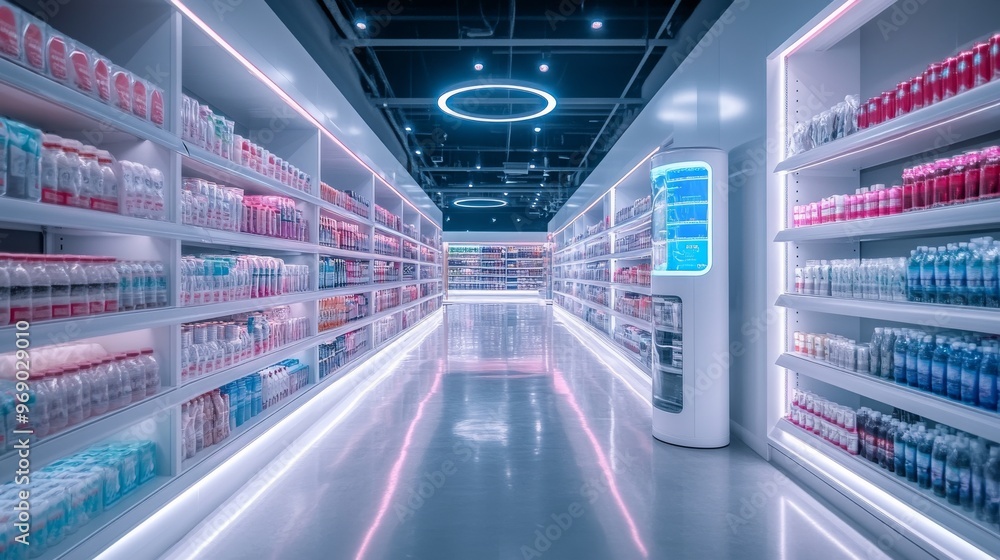 Futuristic AI-powered retail stores with no human staff, fully ...