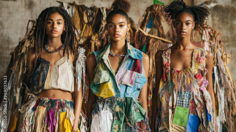 Eco-friendly product launch featuring sustainable fashion, with models ...