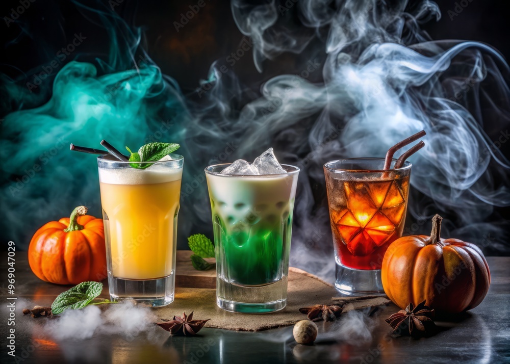 " Graveyard Punch" with dry ice fog, "Witch's Brew" with eerie glow ...