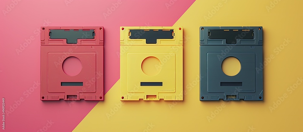 A square floppy disk is a magnetic storage medium for data in older ...