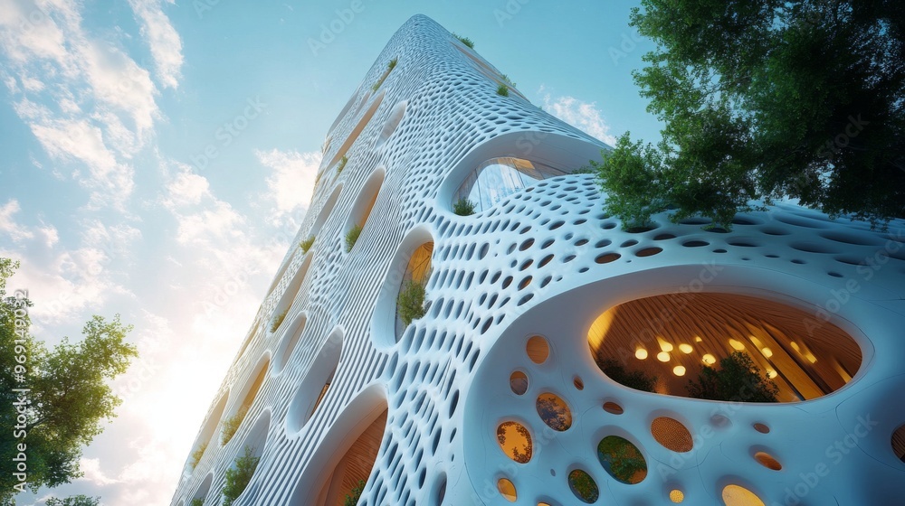 Futuristic AI-controlled building facades that adjust for sunlight and ...