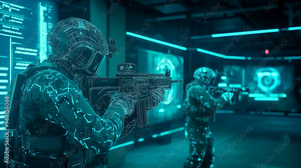 Futuristic AI-Powered Military Training Simulator Enabling Soldiers to ...