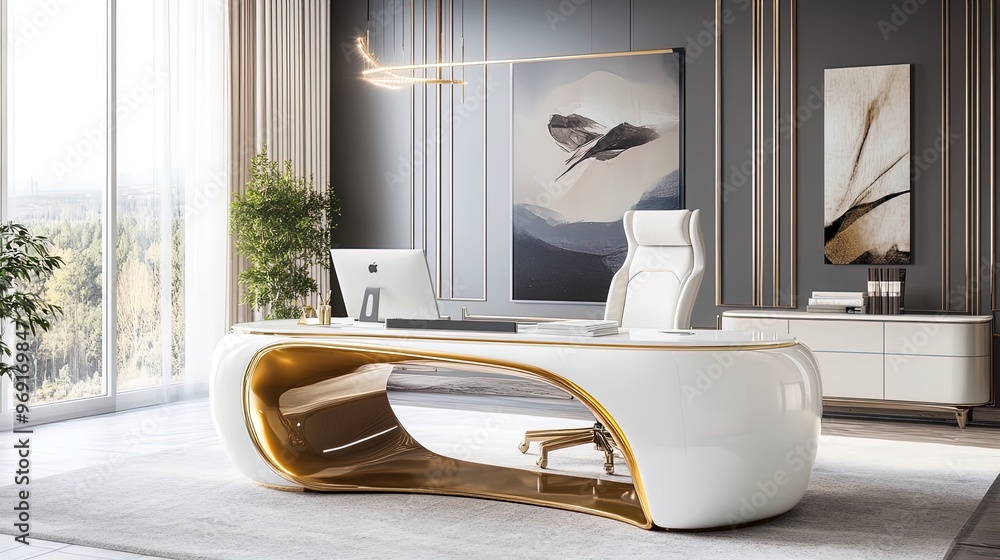 Elevate Your Workspace: Stylish Executive Office Design with Unique ...