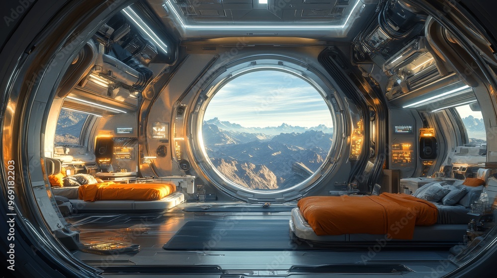 Futuristic AI-controlled space stations with autonomous life support ...