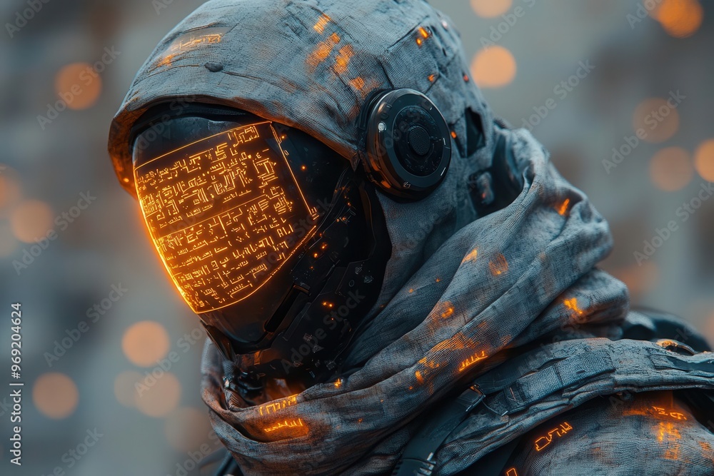 futuristic israeli soldier with augmented reality helmet desert ...