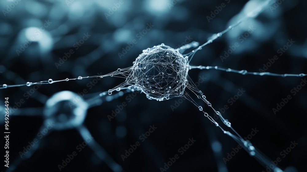 AI Neural Nets. Futuristic Background of Artificial Intelligence Neural ...