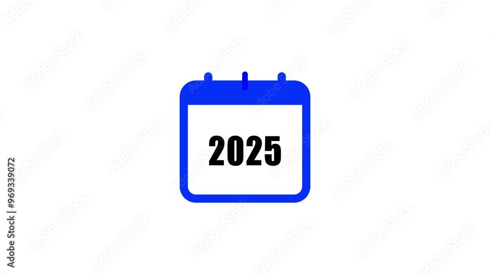Unique 2025 calendar animation featuring festive elements and smooth ...