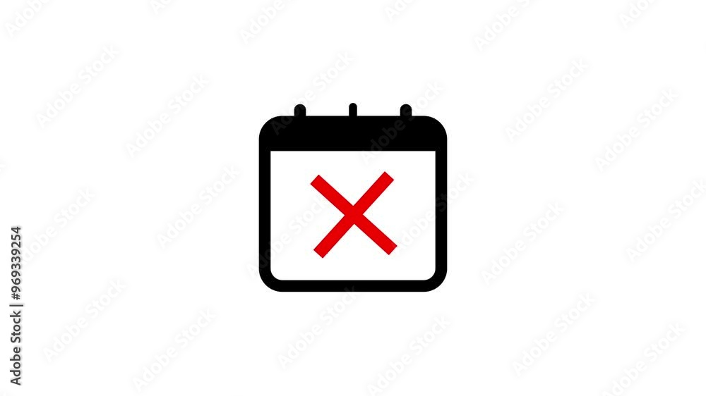 Animated calendar with crossed marks showcasing important dates and ...