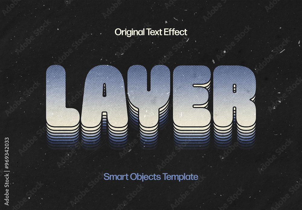 Layered Motion Text Effect Mockup Stock Template | Adobe Stock