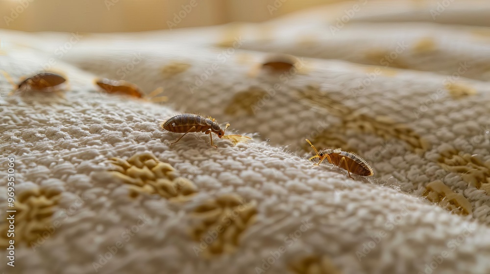 widespread bed bug infestation on mattress insect pest invasion ...