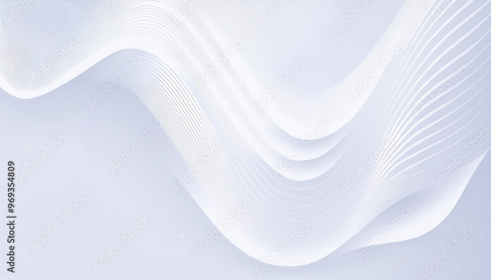 Neumorphic background with wavy layers. Minimal abstract paper 3d ...
