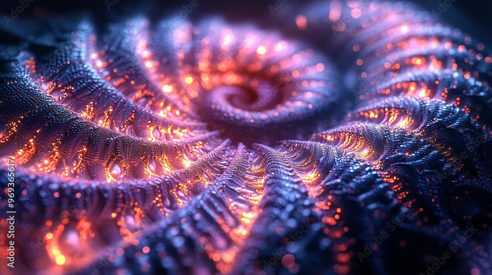 Semiabstract visual of the Fibonacci sequence with spirals and ...