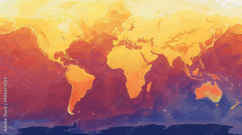 Heat maps showing temperature increases over decades, visualizing the ...