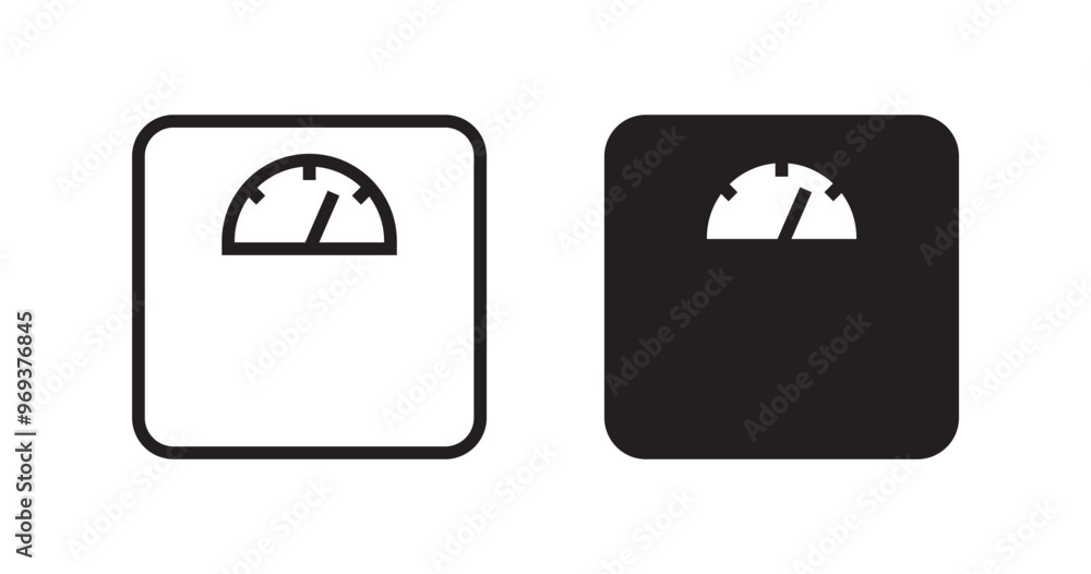 Fitness scale for body weight icon vector simple pictogram graphic ...