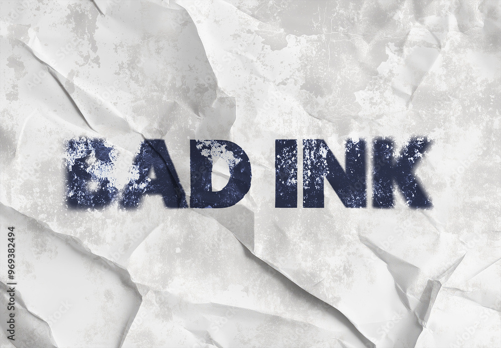 Text Effect Bad Ink with Generative AI Stock Template | Adobe Stock