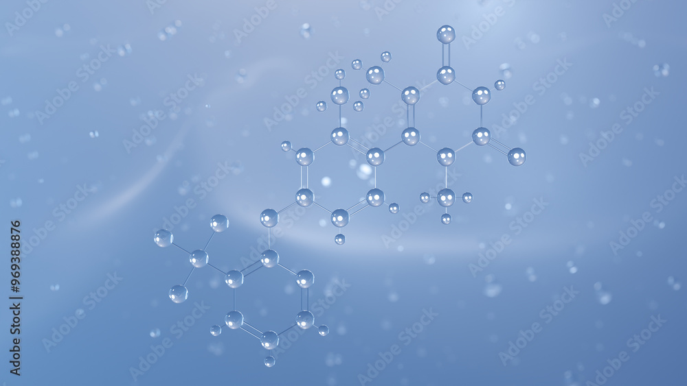 tavapadon molecular structure, 3d model molecule, dopamine receptor ...